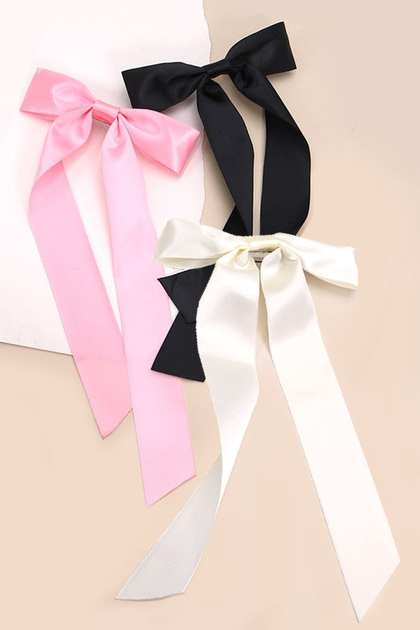 Silky Satin Bow Lace Hair Clip – Kelly & Kate Boutique